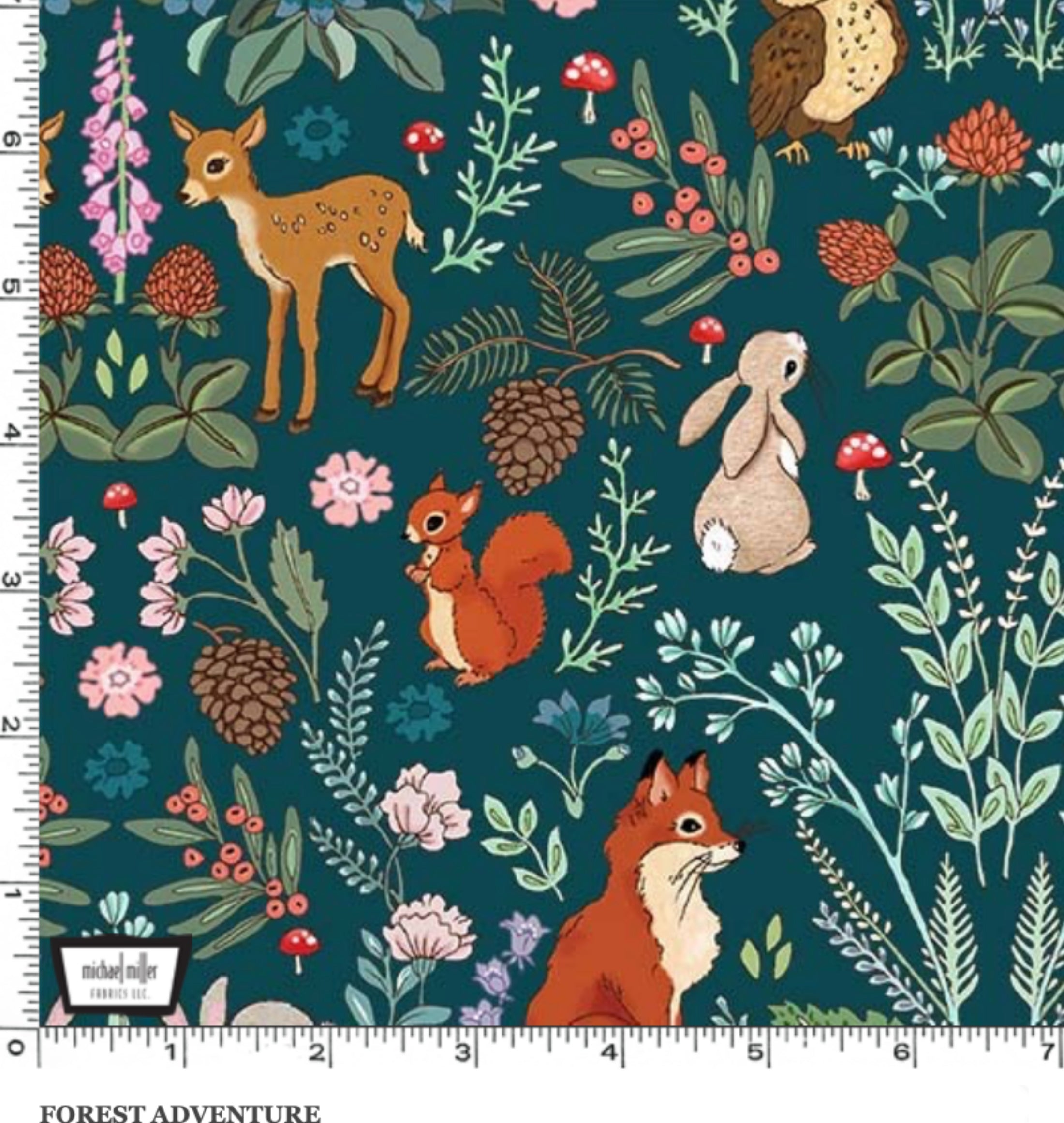 Forest Adventure Fabric - Midnight Forest Collection - Michael Miller ...