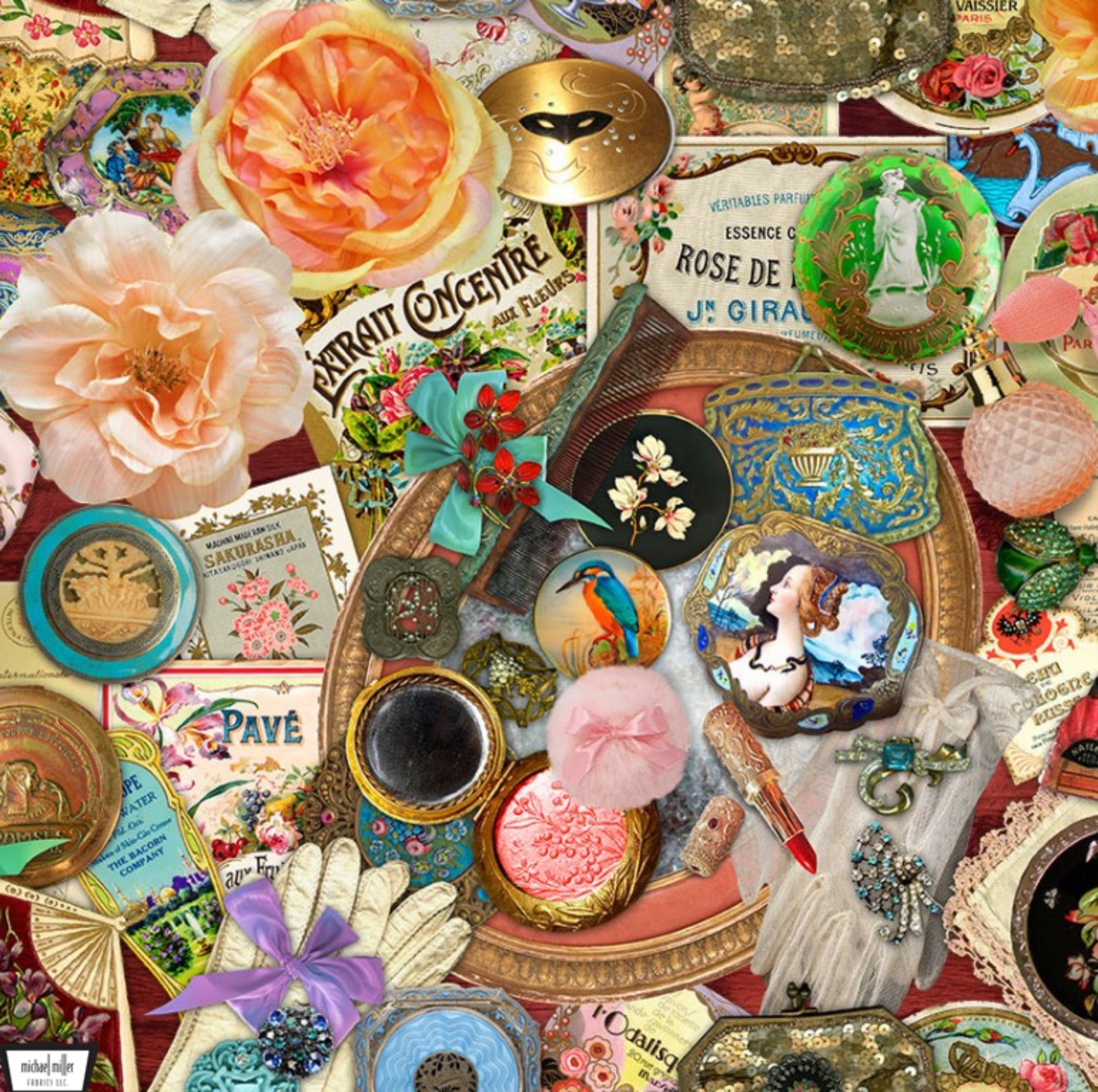 Gilded Glamour Fabric - Gilded Age Collection - Michael Miller Fabrics ...