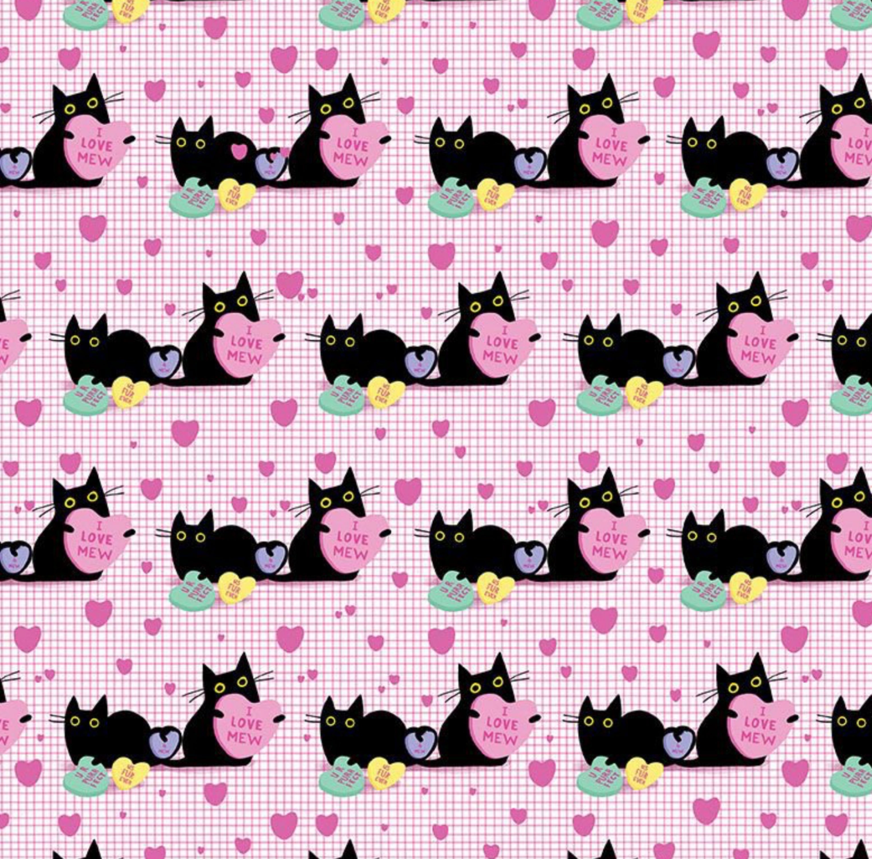I Love Mew - Hugs and Purrs - Dear Stella Designs – Dalisay Design Fabrics