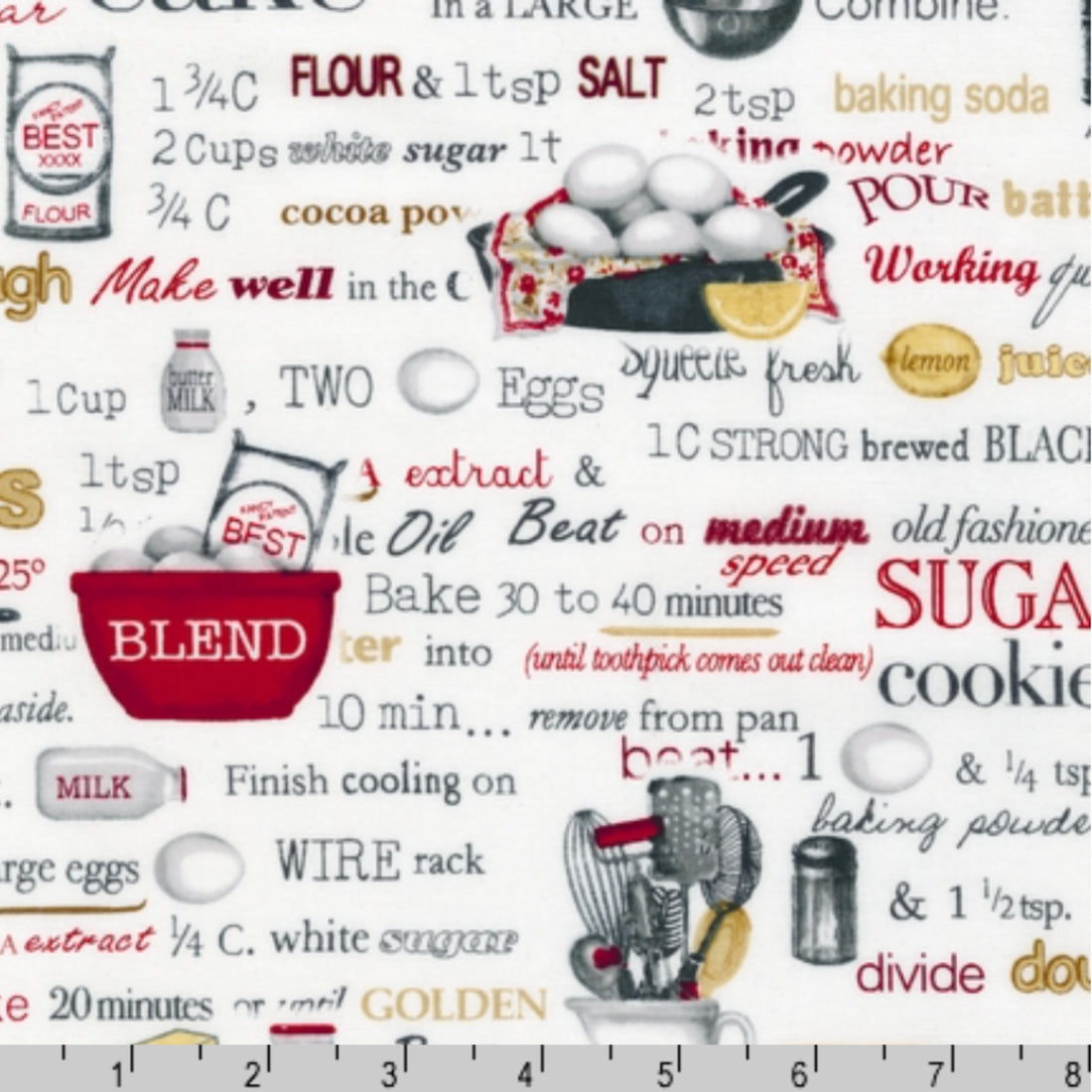 Kiss The Cook Fabric - Recipes - Robert Kaufman - 13564 – Dalisay ...