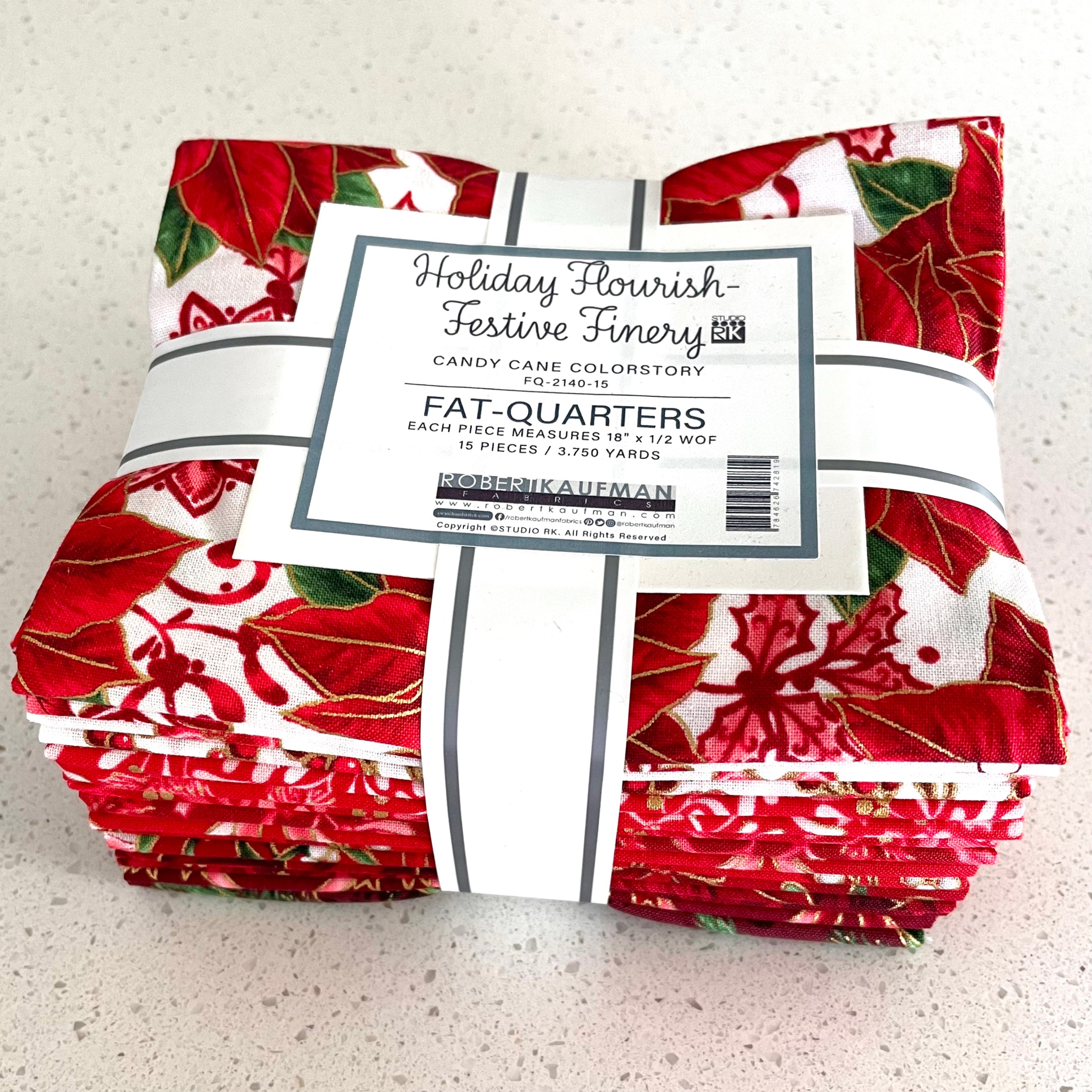 Holiday Flourish Festive Finery 2024 - Candy Cane Colorstory 15 pc. FQ ...