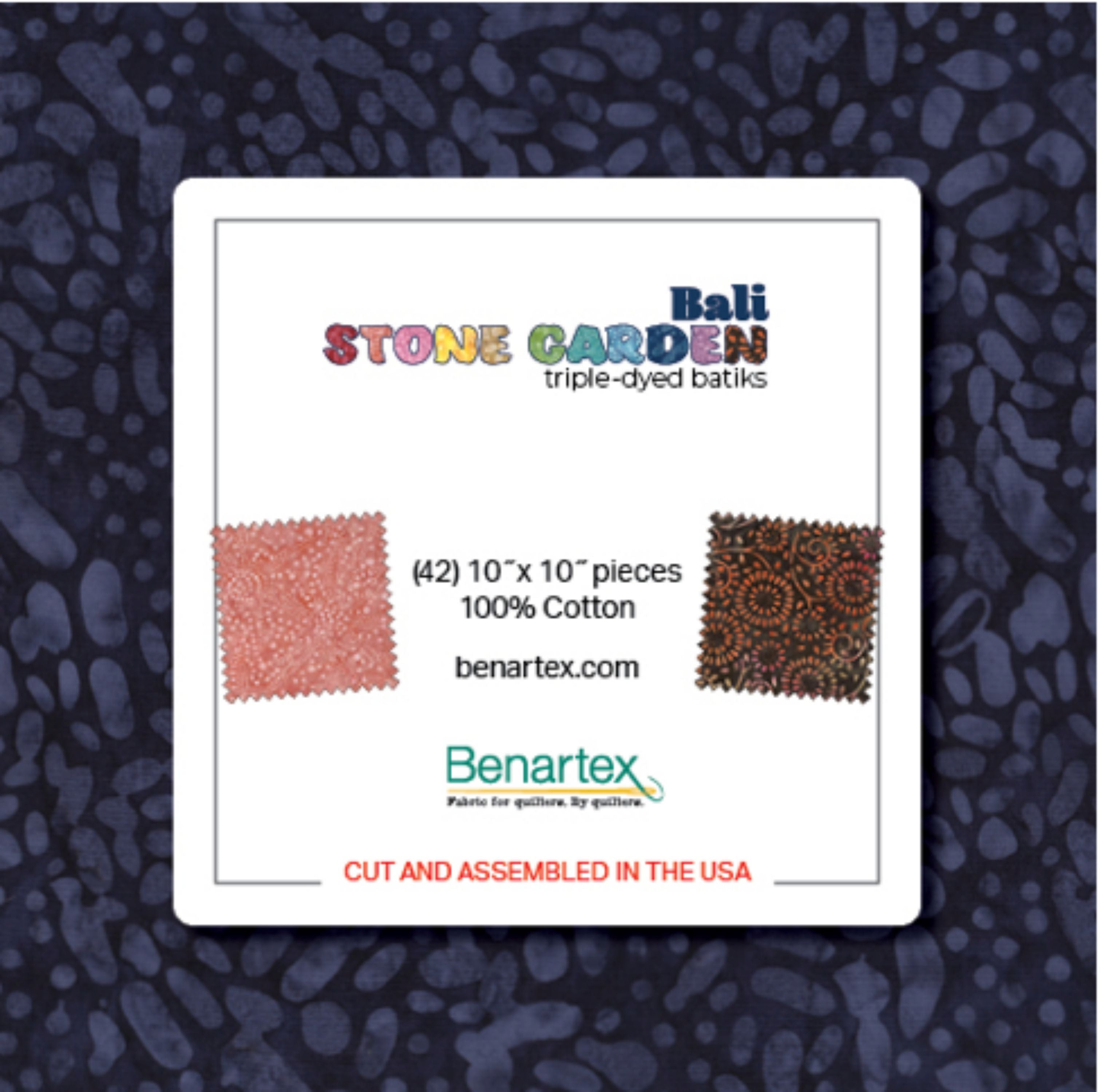 Bali Stone Garden Triple Dyed Batik 10 in. Layer Cake - Bali Stone Gar ...