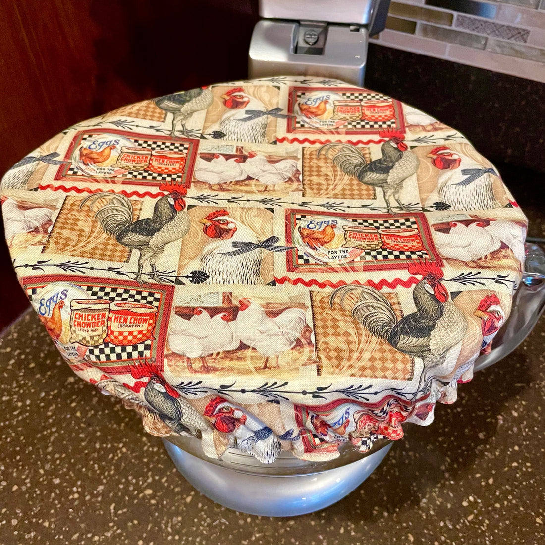 Stand Mixer Bowl Covers - Country Chickens and Roosters – Dalisay ...