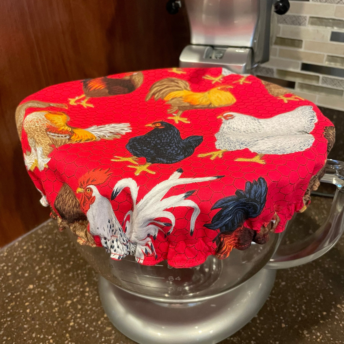 Stand Mixer Bowl Covers - Red Rooster – Dalisay Design Fabrics