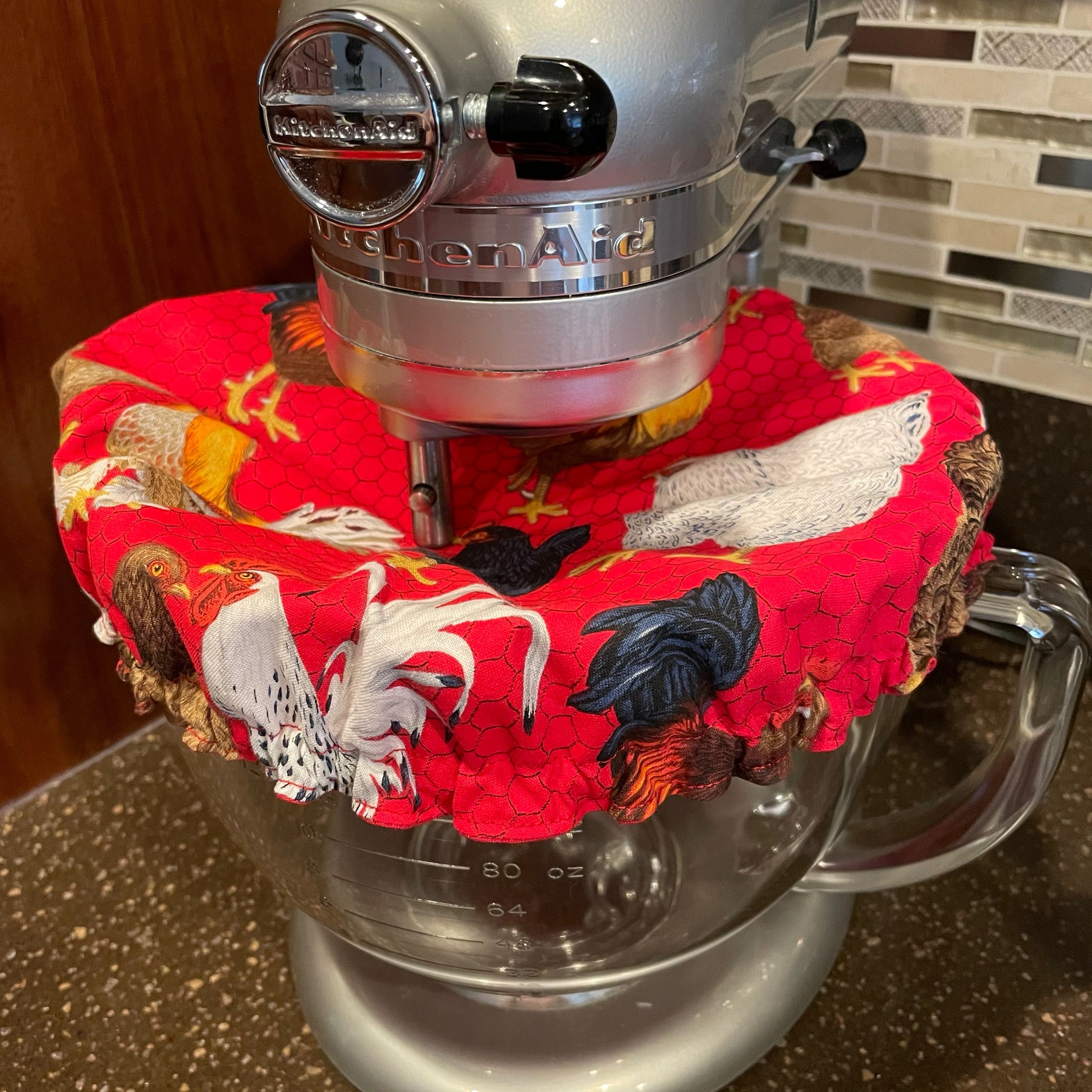 Stand Mixer Bowl Covers - Red Rooster – Dalisay Design Fabrics